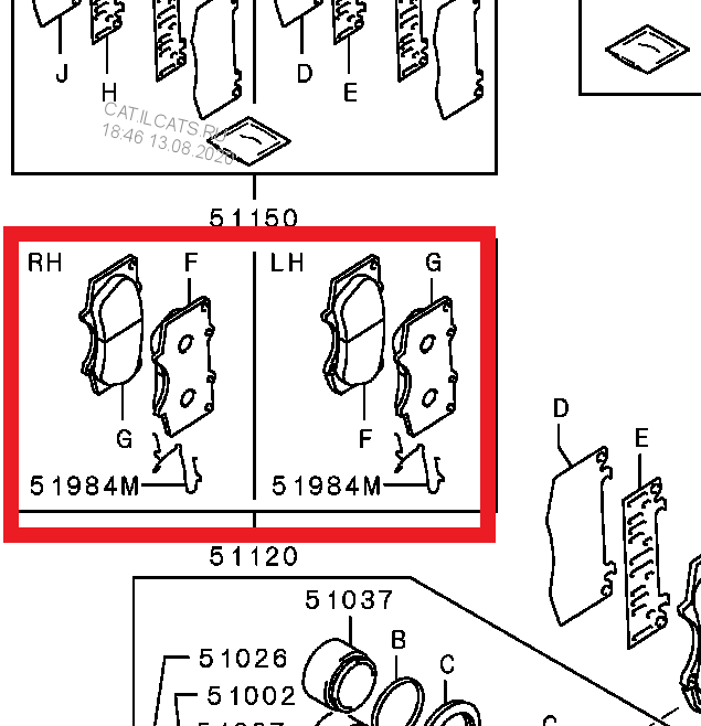 Mitsubishi PAD SET,FR BRAKE | part number - 4605B993 – Lings All Make Parts